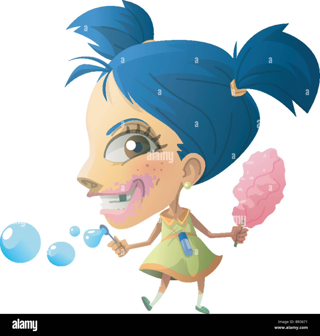 Blowing bubbles cartoon hi-res stock photography and images - Alamy