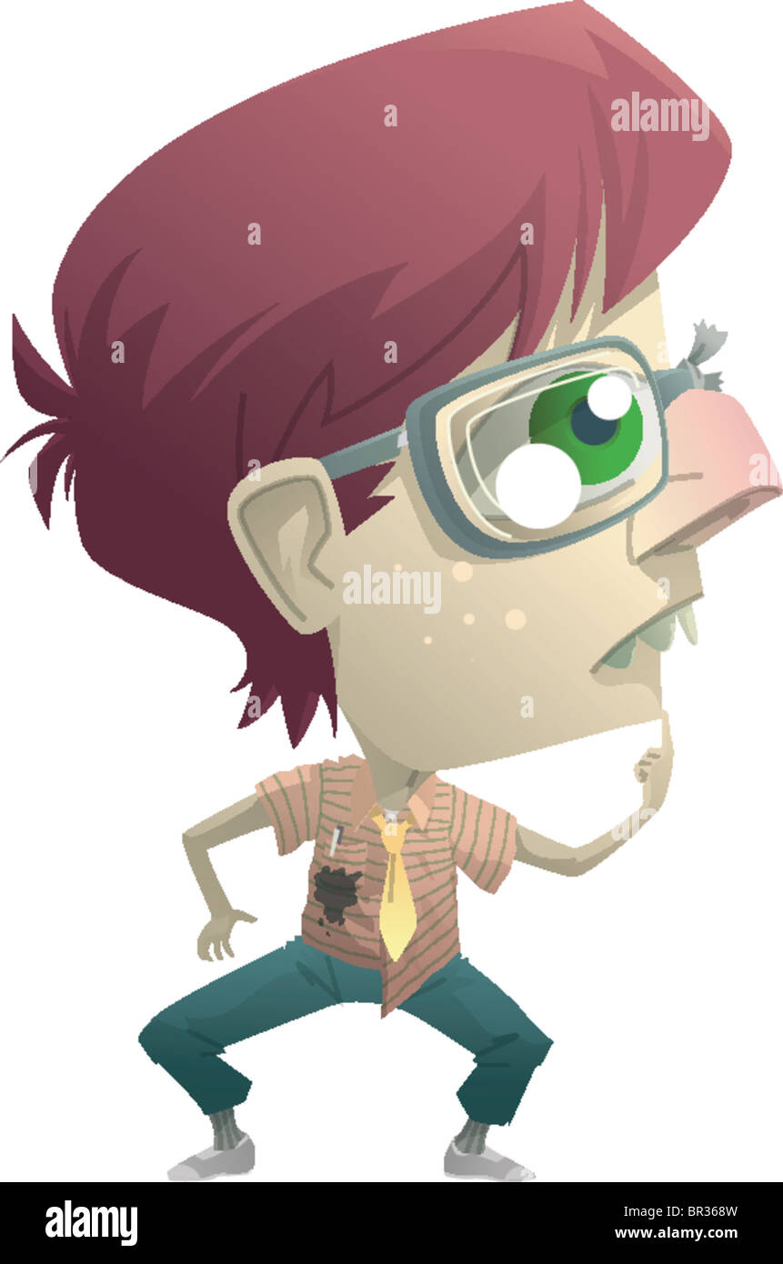 Geek Cartoon Character