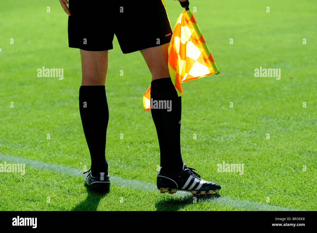 Detail of a assistent referee Stock Photo - Alamy