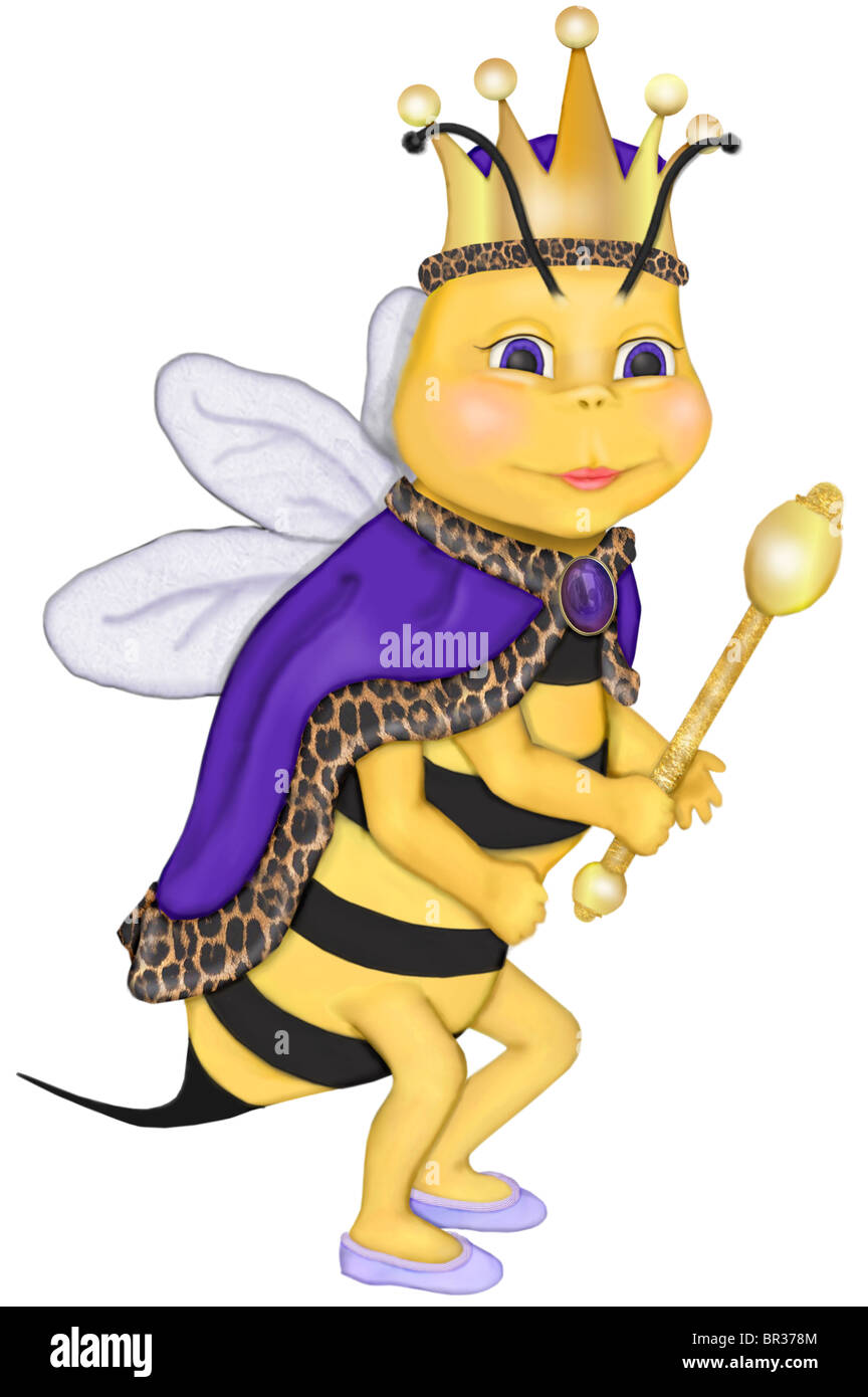 An illustration of a Queen Bee Stock Photo - Alamy