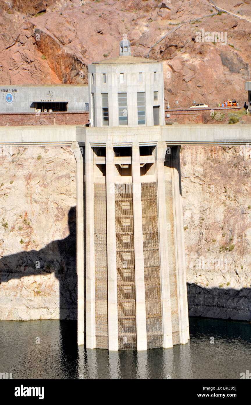 Intake Towers at Hoover Dam Arizona Nevada Stock Photo - Alamy