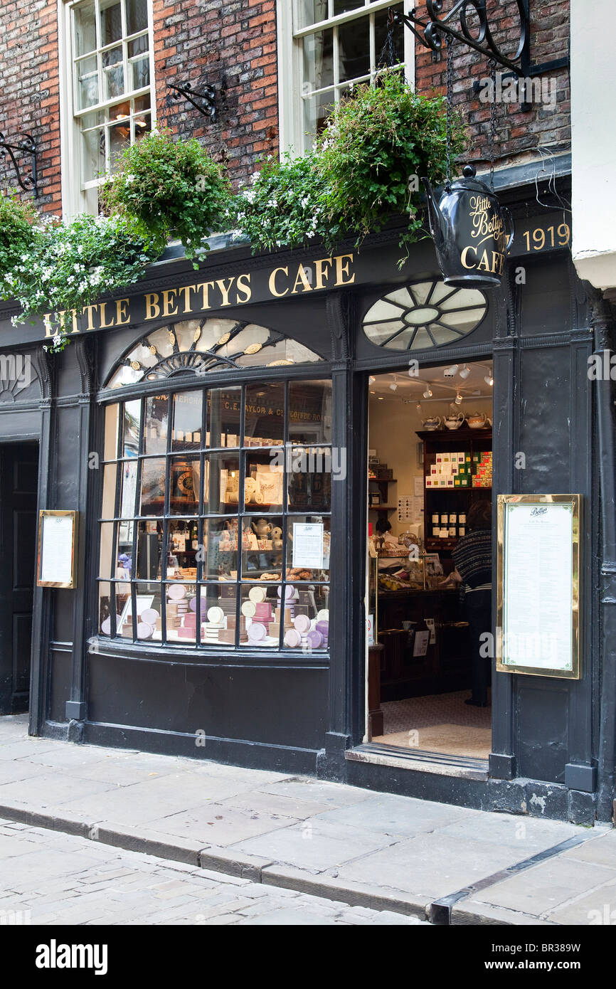Betty's Little Cafe, Stonegate, York City Stock Photo - Alamy