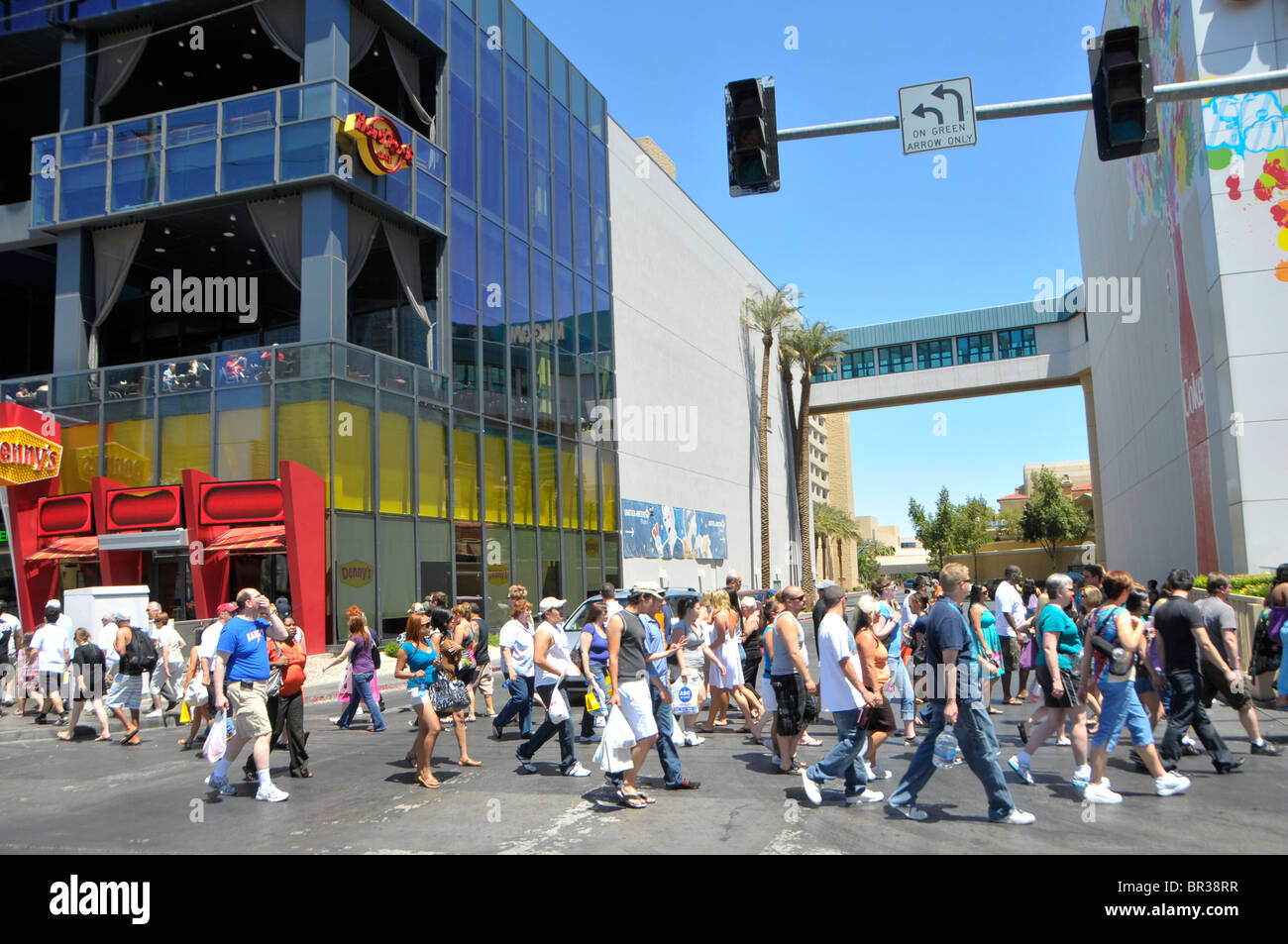 Visitors Walking The Strip Las Vegas Nevada Stock Photo - Alamy