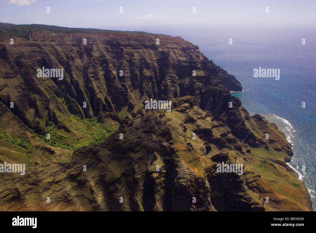 Mountains on the Na Pali Coast, Kauai, Hawaii (ariel Stock Photo - Alamy