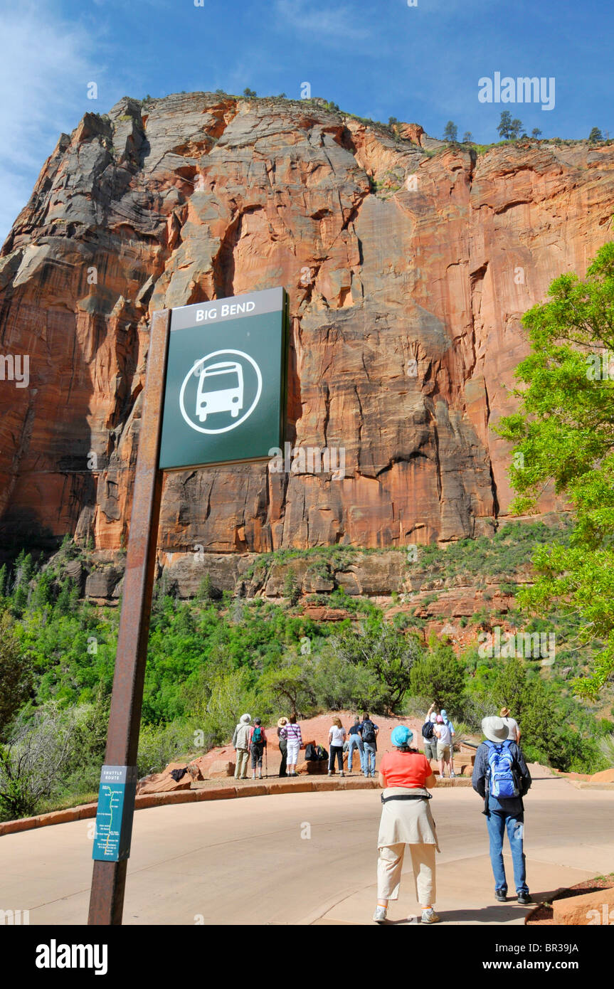 Big Bend Area Mount Zion National Park Utah Stock Photo - Alamy