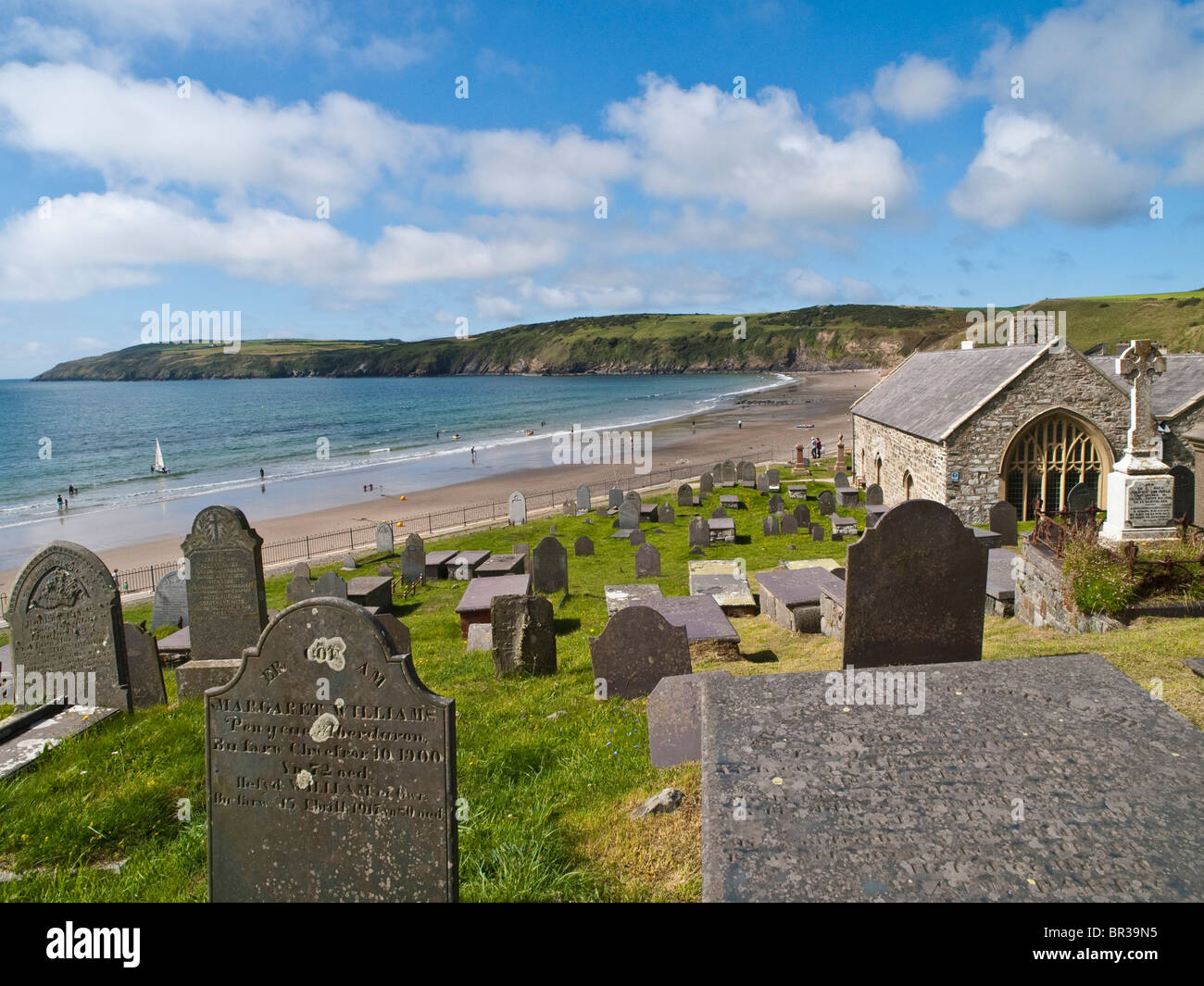 St Hywyn's Church at Aberdaron, Llyn Peninsula North Wales UK Stock ...