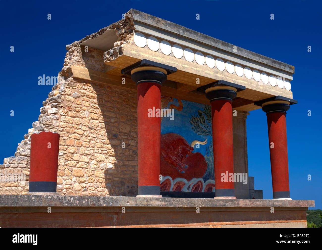 Palace of Minos at Knossos in Crete Greece Stock Photo - Alamy