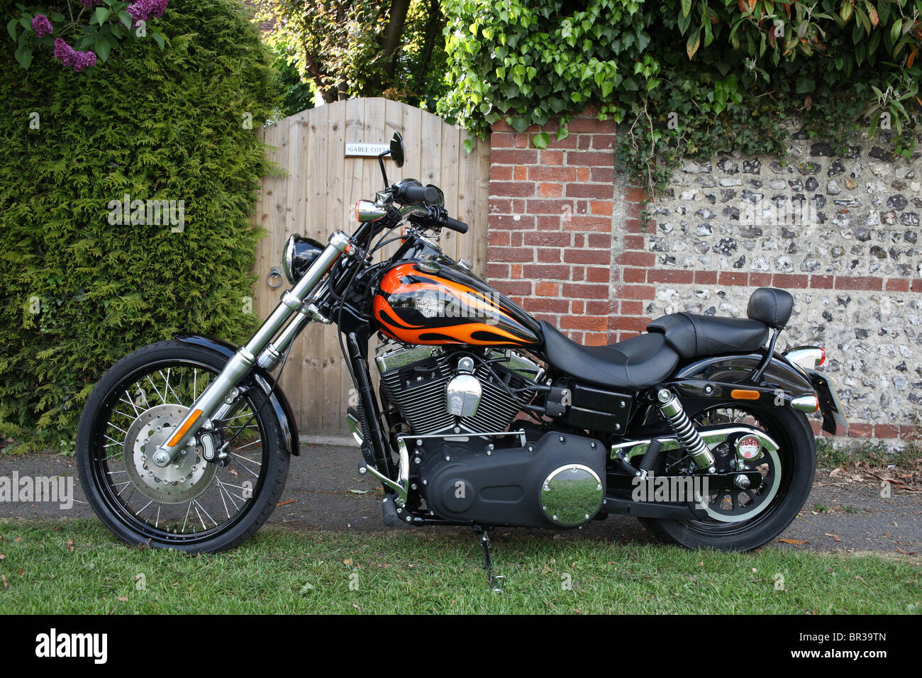 Modern Harley Davidson motorcycle pictured in Hampshire, UK Stock Photo ...