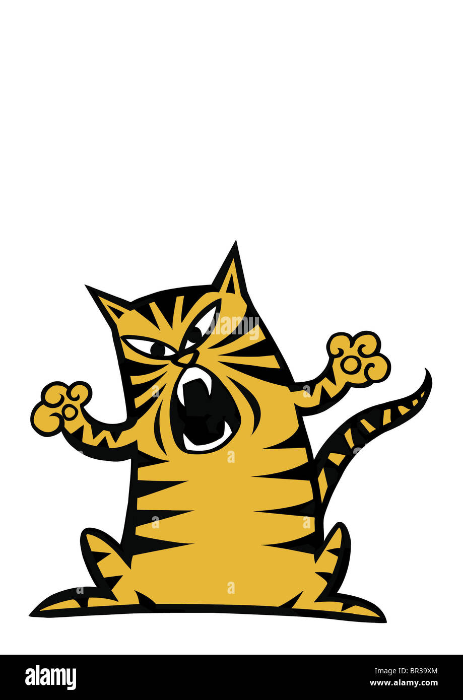 a cat shouting Stock Photo - Alamy