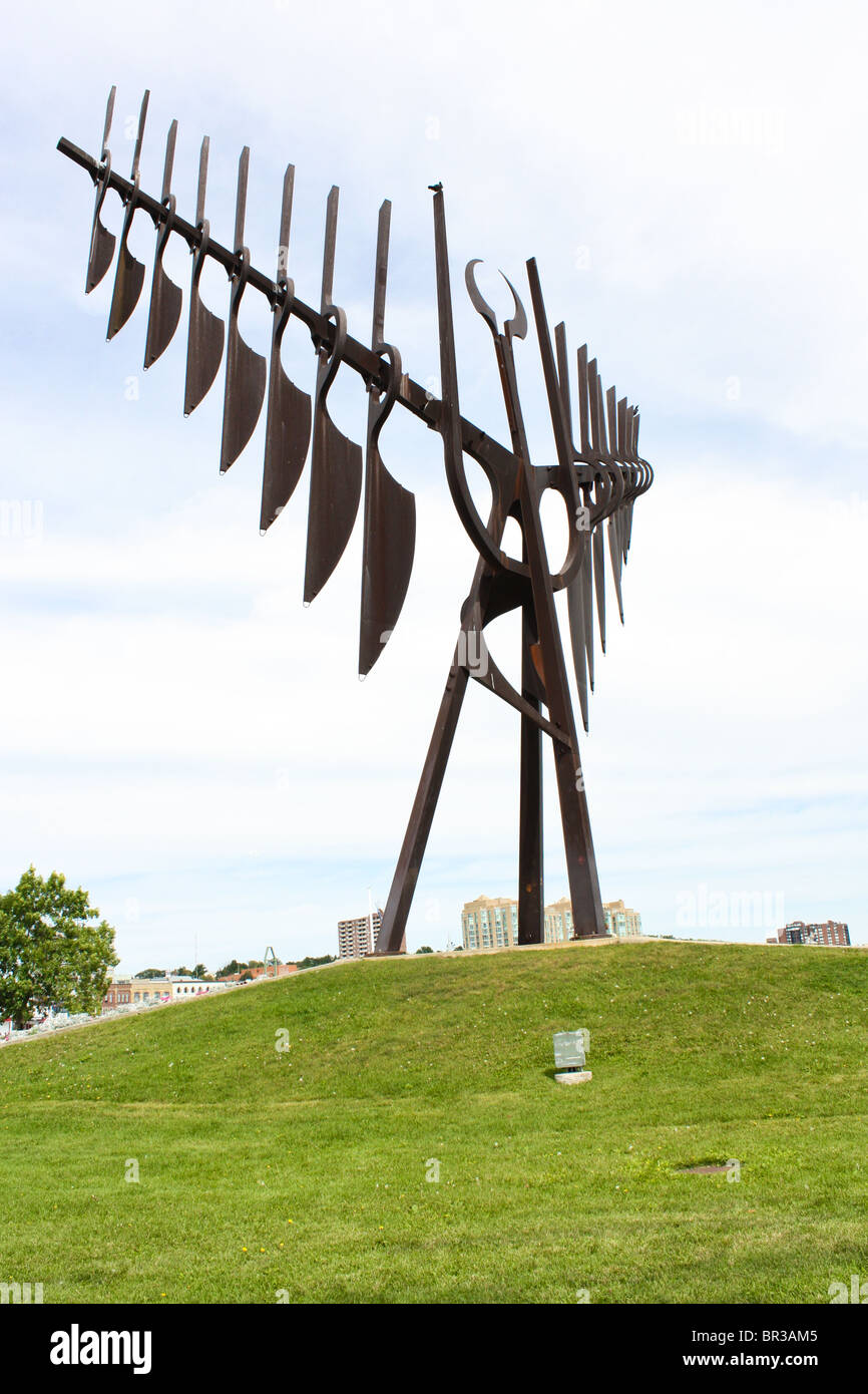 large outdoor sculpture spirit catcher Barrie Stock Photo - Alamy