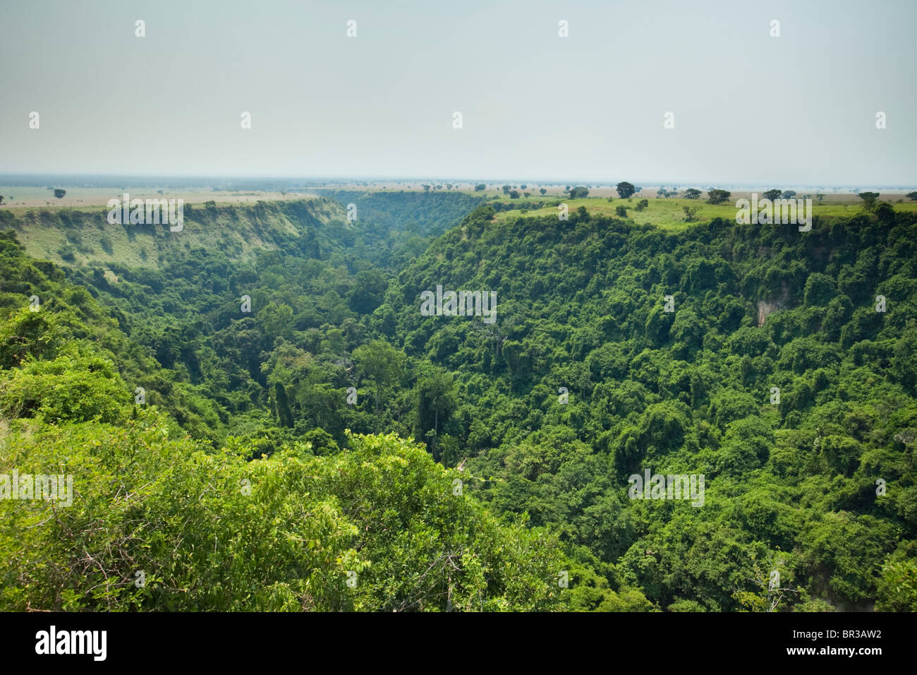 View of Kyambura River Gorge, Queen Elizabeth National Park, Uganda ...