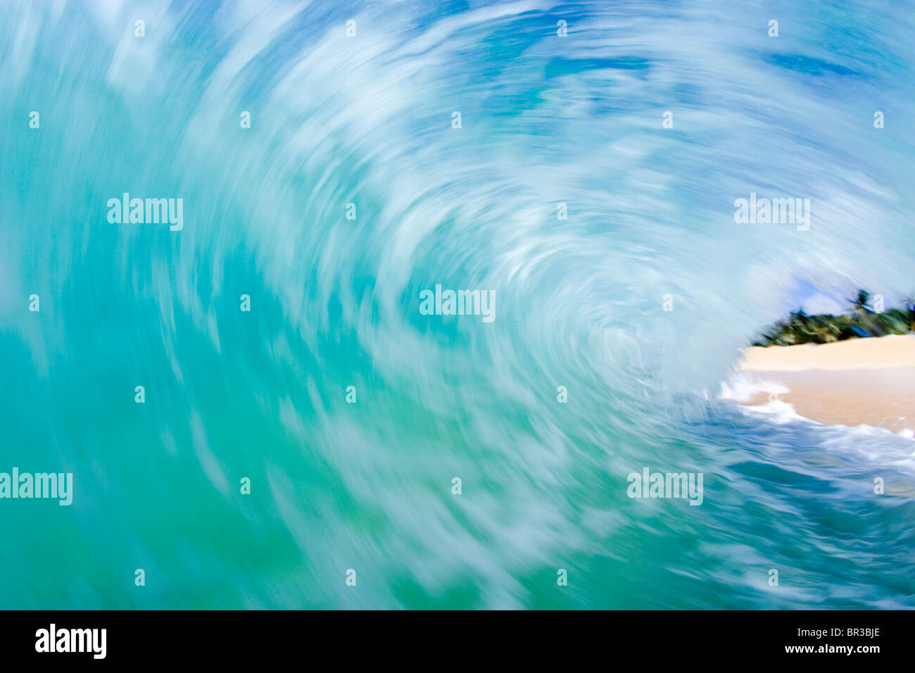 inside the tube, Hawaii Stock Photo - Alamy