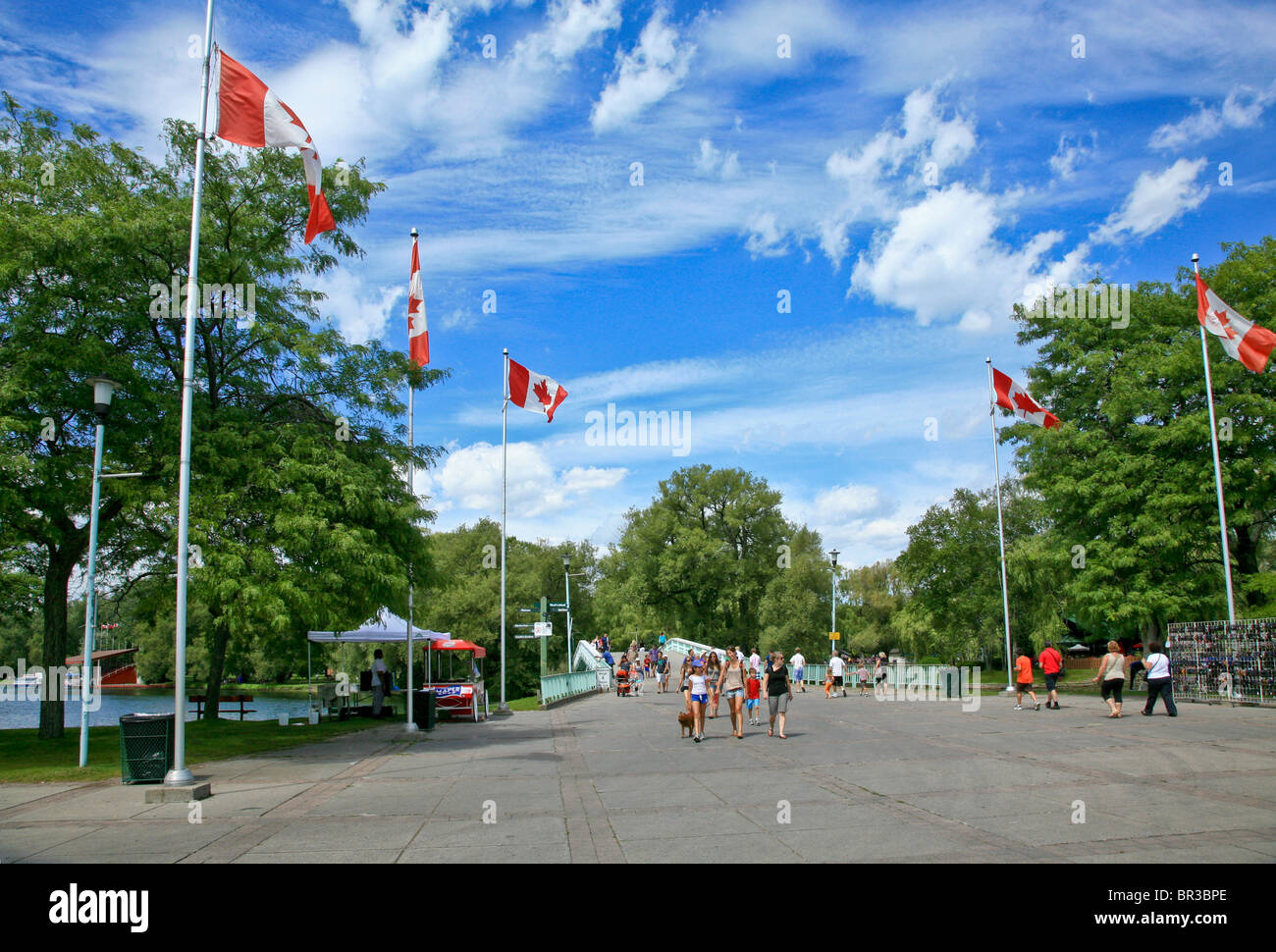 Walk way on Toronto Centre and Ward Island, part of Toronto Parks ...