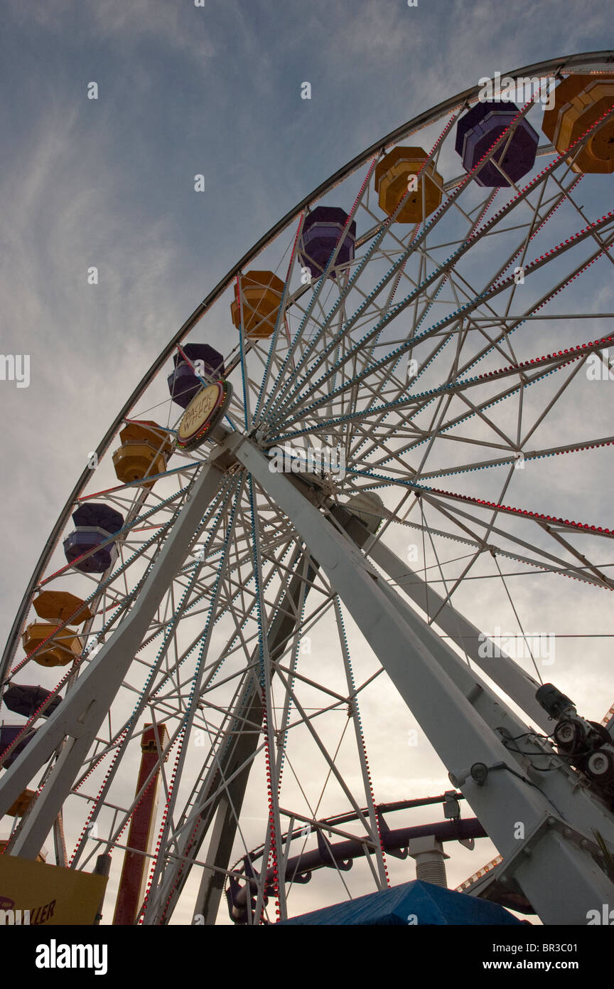 The old Pacific Wheel Ferris Wheel at Pan Pacific Park on the Santa ...