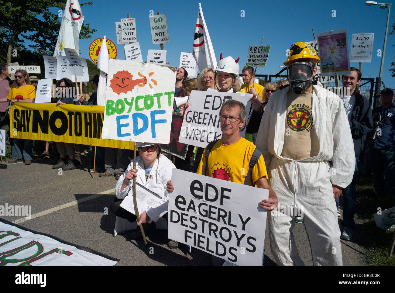Demonstration against proposals to build a new nuclear power station at ...