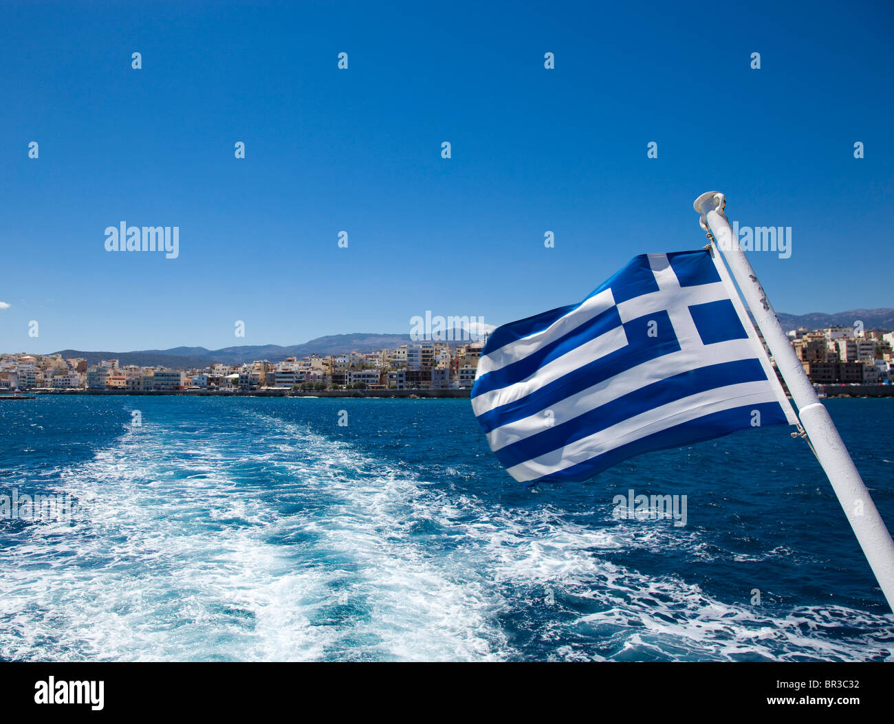 Cretan flag from back ship hi-res stock photography and images - Alamy