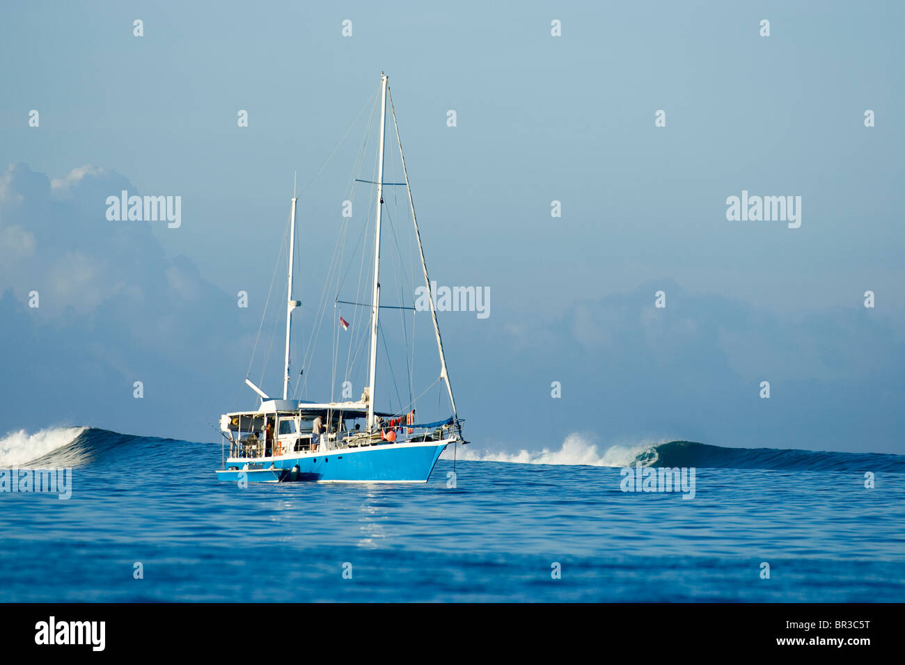 surf charter boat, Indonesia Stock Photo - Alamy
