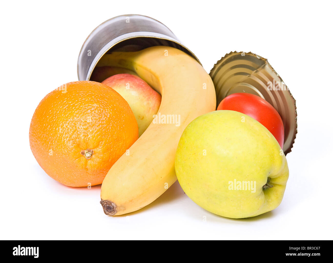 open can with fruits Stock Photo - Alamy