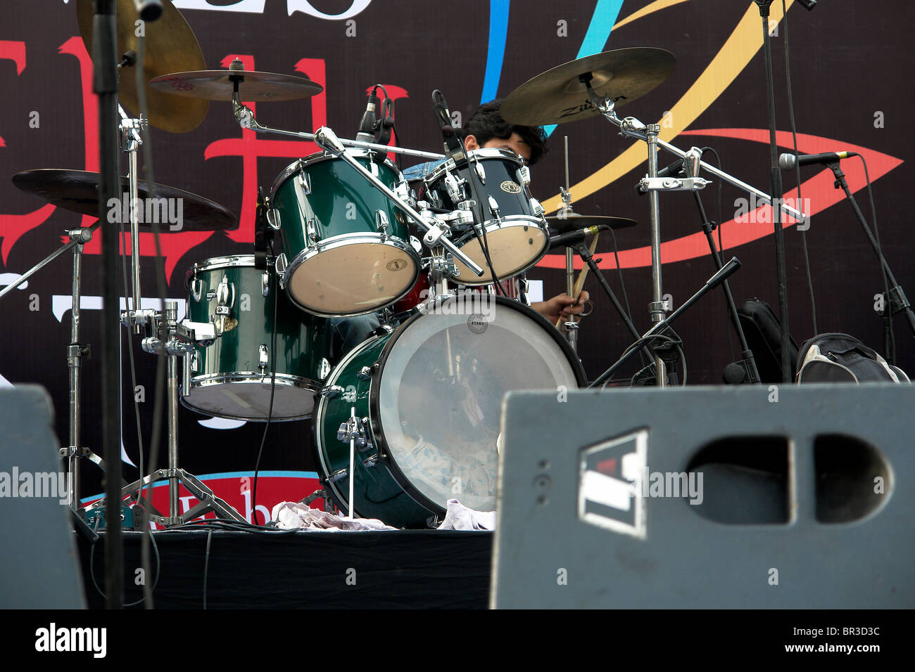 Music Instruments Drums Guitar Stage High Resolution Stock Photography ...