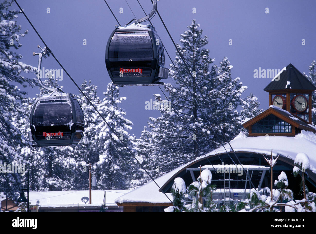 A gondola at a ski resort in winter Stock Photo - Alamy