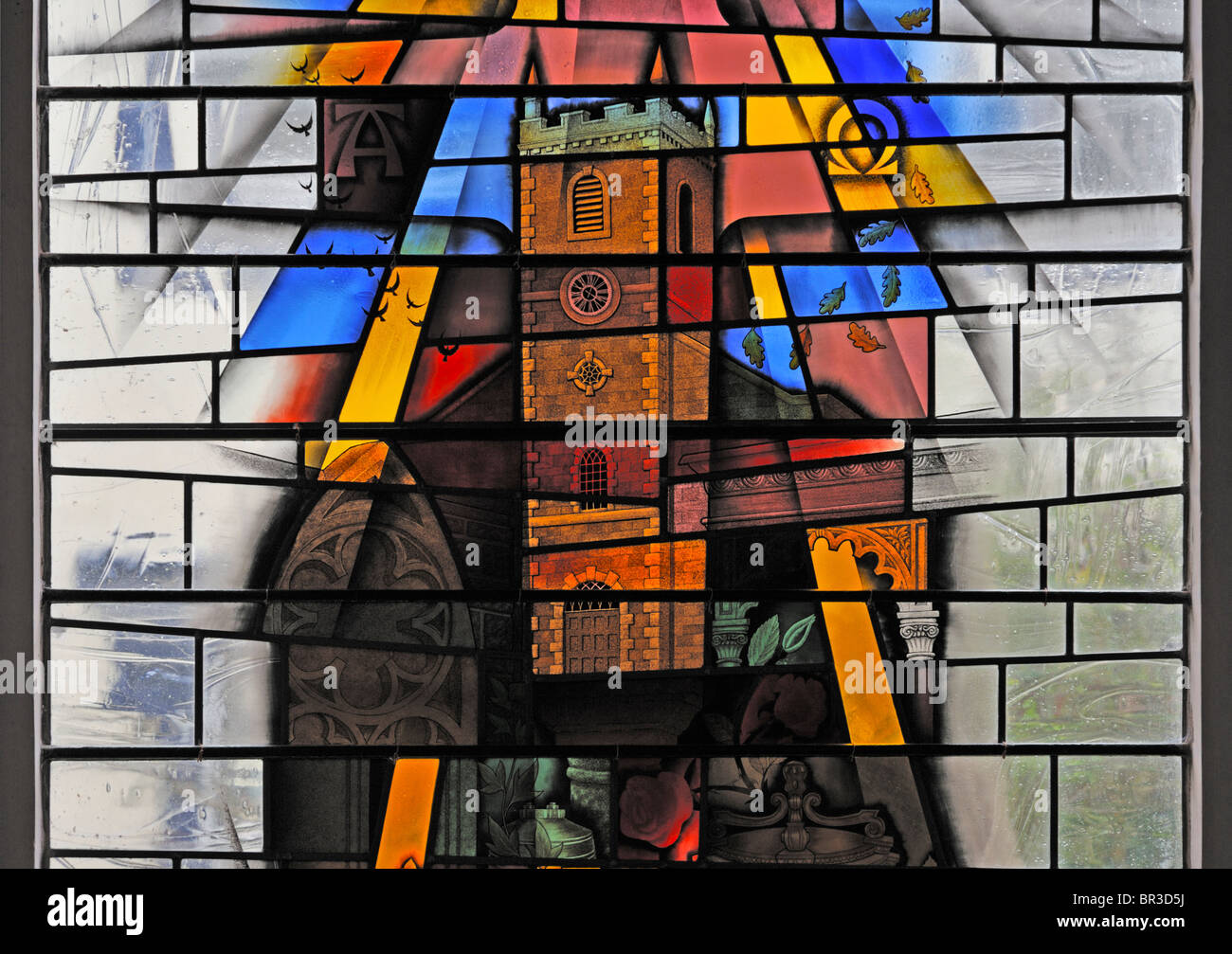 The Bragg Family Windows, Centre Light:- God the Father, (detail). Church of Saint Mary the ...