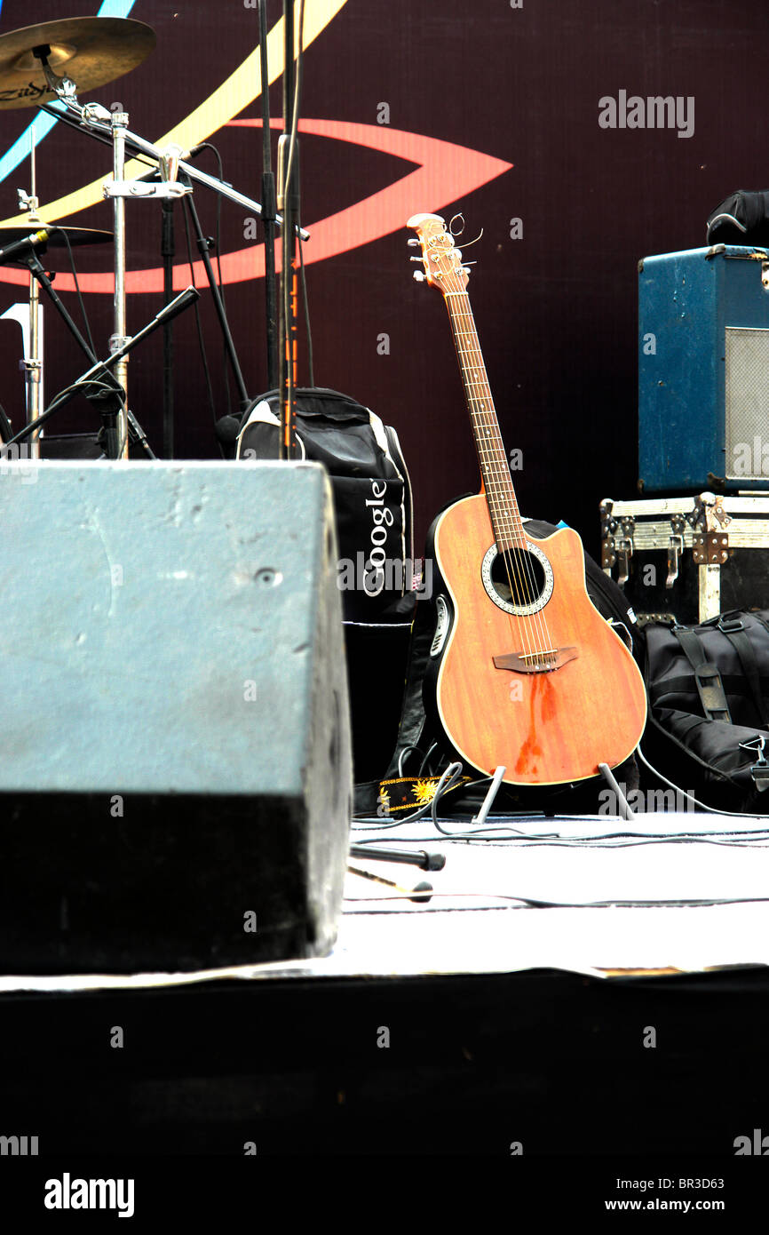 Music Instruments Drums Guitar Stage High Resolution Stock Photography ...