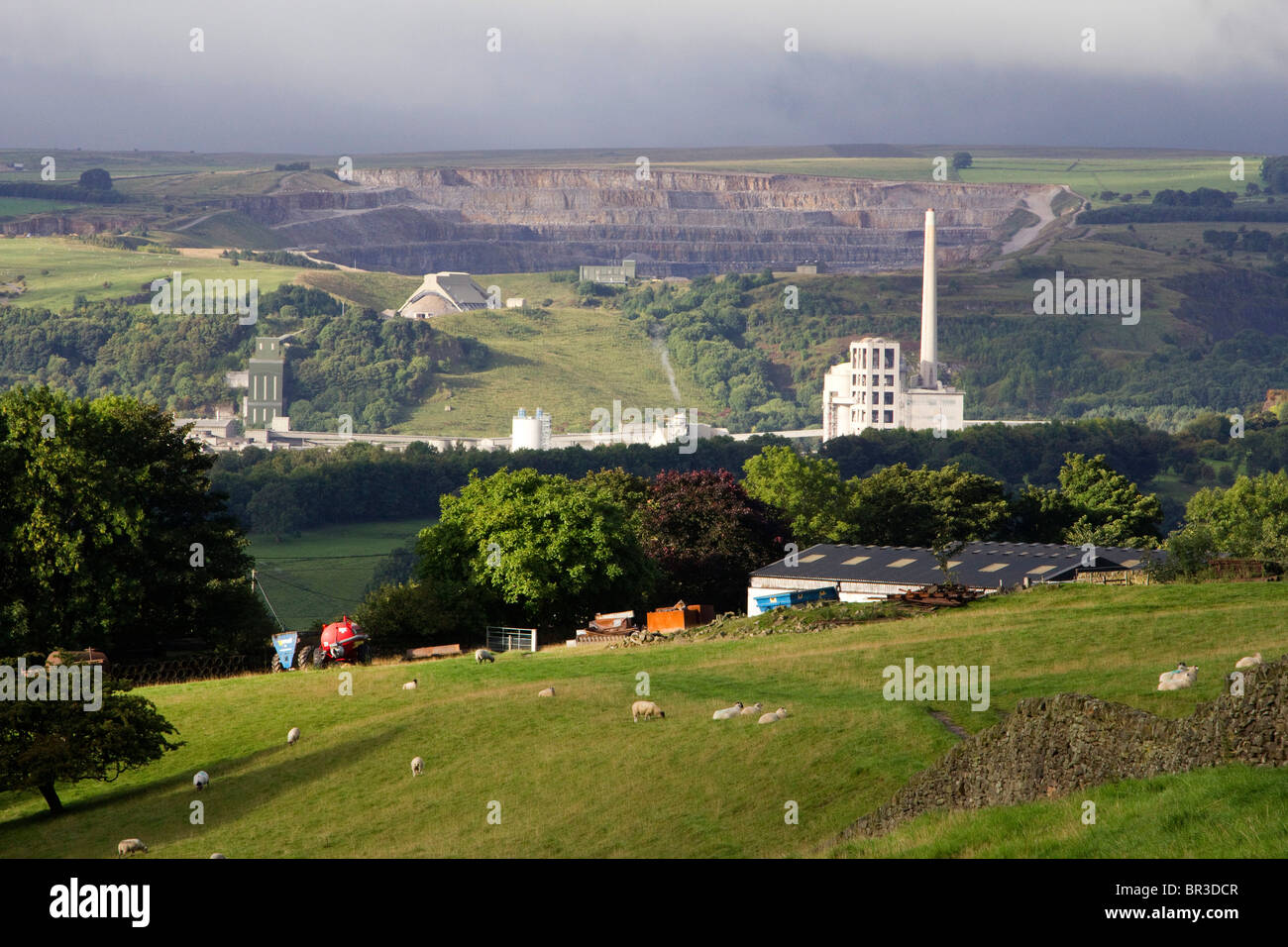 castleton cement works factory peak district national park england ...