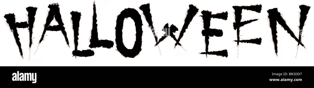 engraved word Halloween Stock Photo - Alamy