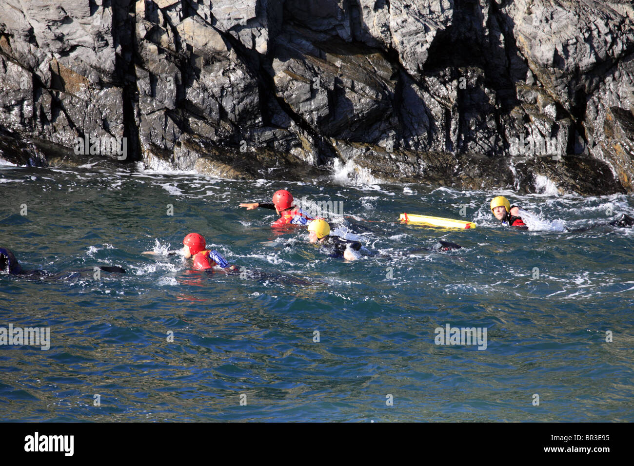 Cornwall coasteering hi-res stock photography and images - Alamy