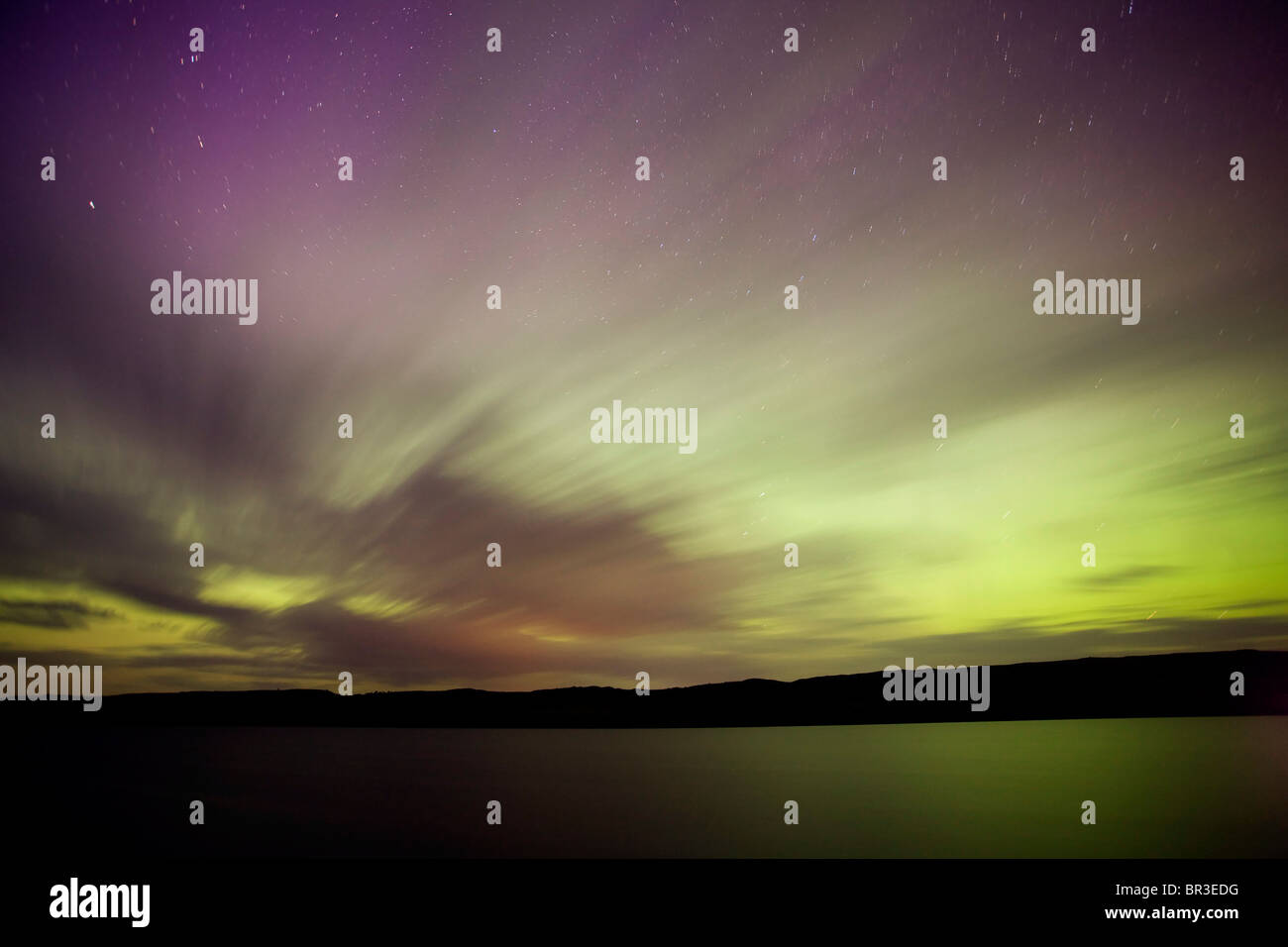 Northern Lake evening dusk sunset Canada Northern Lights Aurora ...