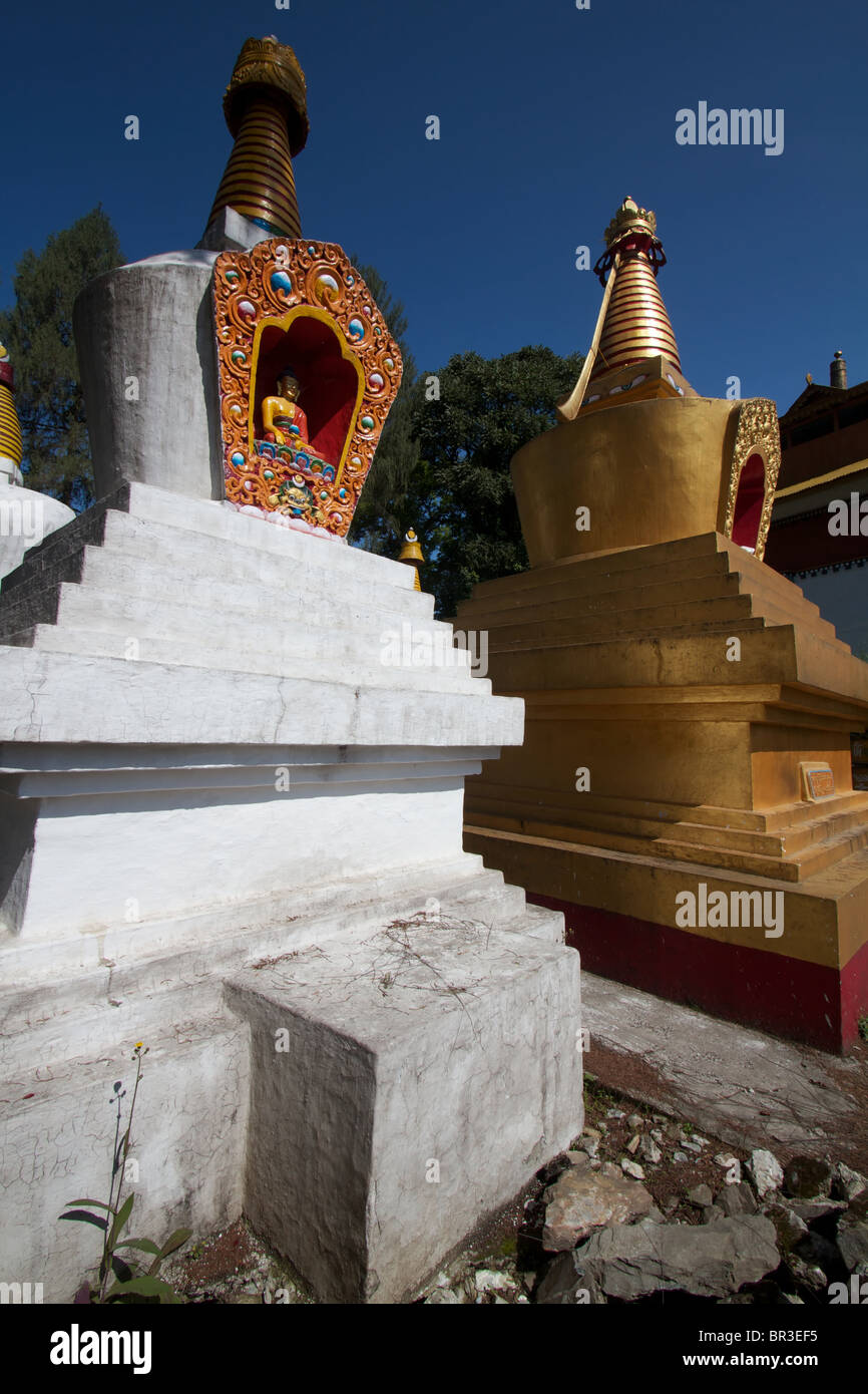 stupas at the tashiding gomba Stock Photo - Alamy
