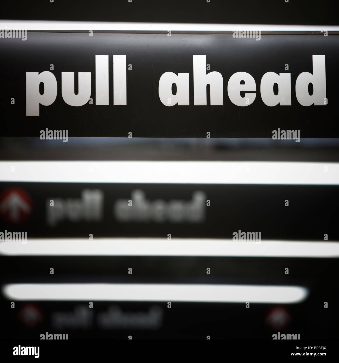 A pull ahead sign Stock Photo - Alamy