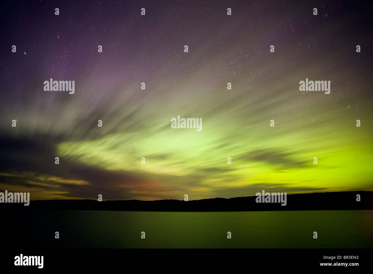 Northern Lake evening dusk sunset Canada Northern Lights Aurora ...
