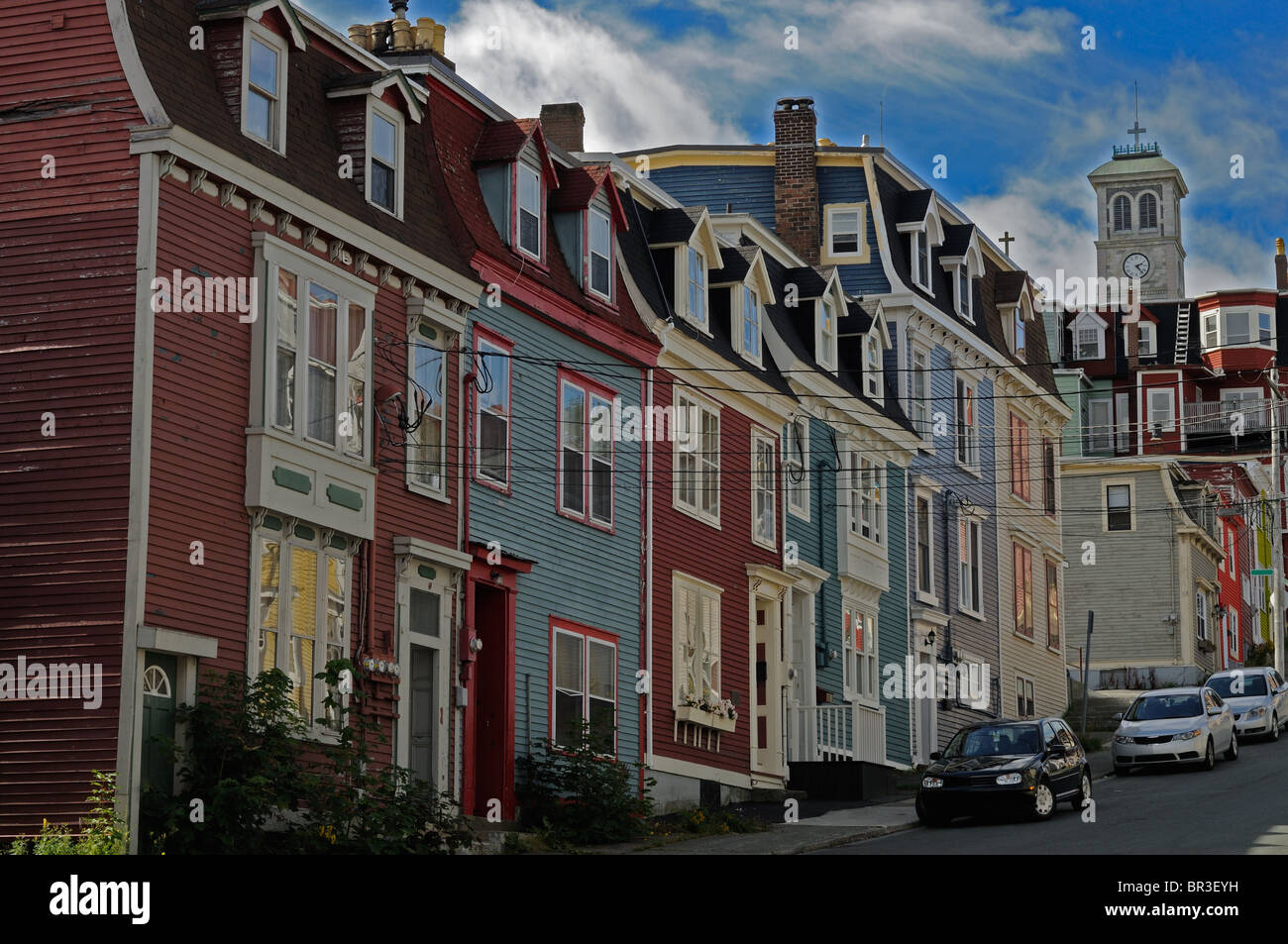 Colourful Old Houses In St John`s Newfoundland, Canada Stock Photo - Alamy