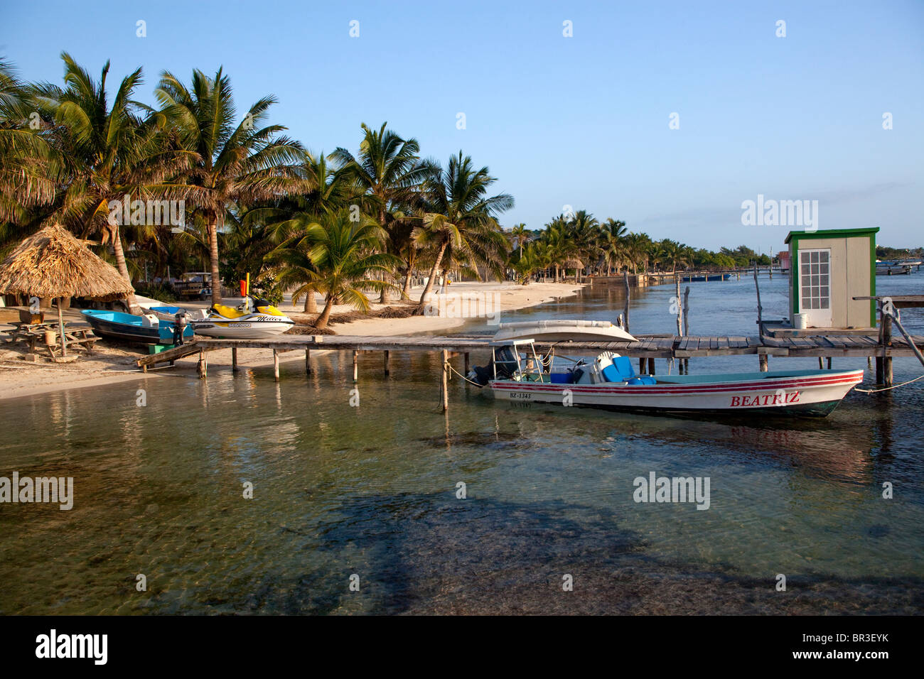 Ambergis Caye in Belize Stock Photo - Alamy