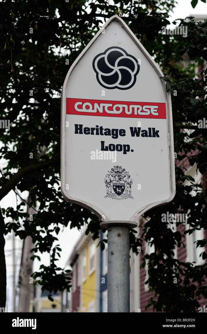 Sign Marking The Route Of A Tourist Heritage Walk In St John`s ...