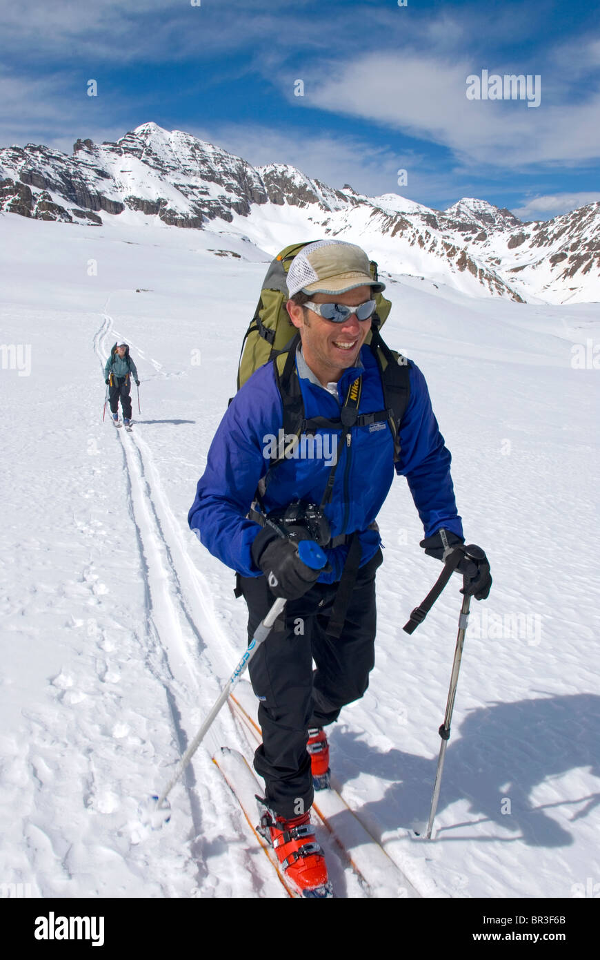 Backcountry ski touring along Pearl pass, CO Stock Photo - Alamy