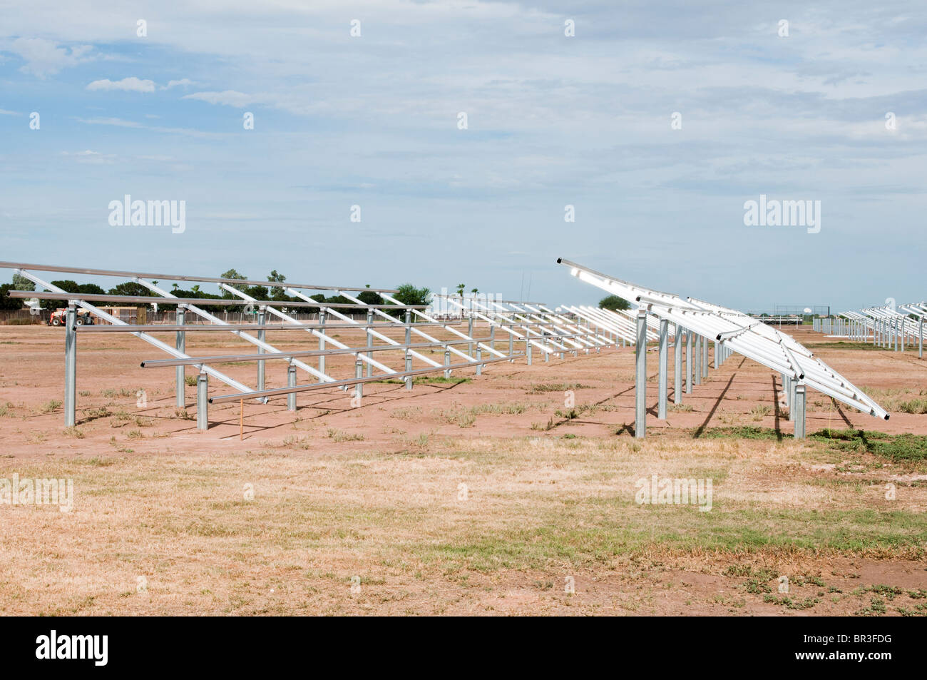 Aluminum and steel structural beams are used to construct the framework ...