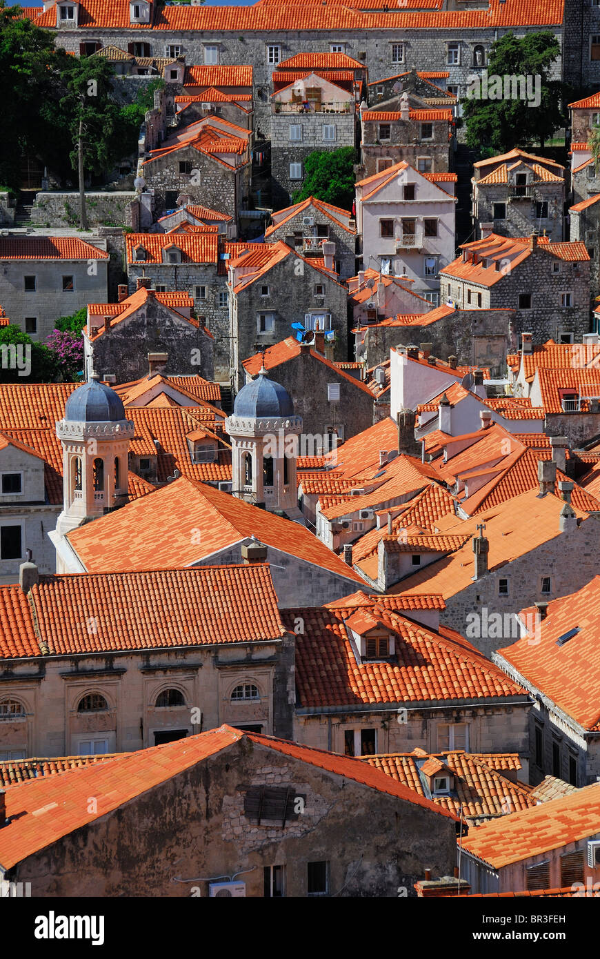 Dubrovnik Croatia old town rooftop view Stock Photo - Alamy
