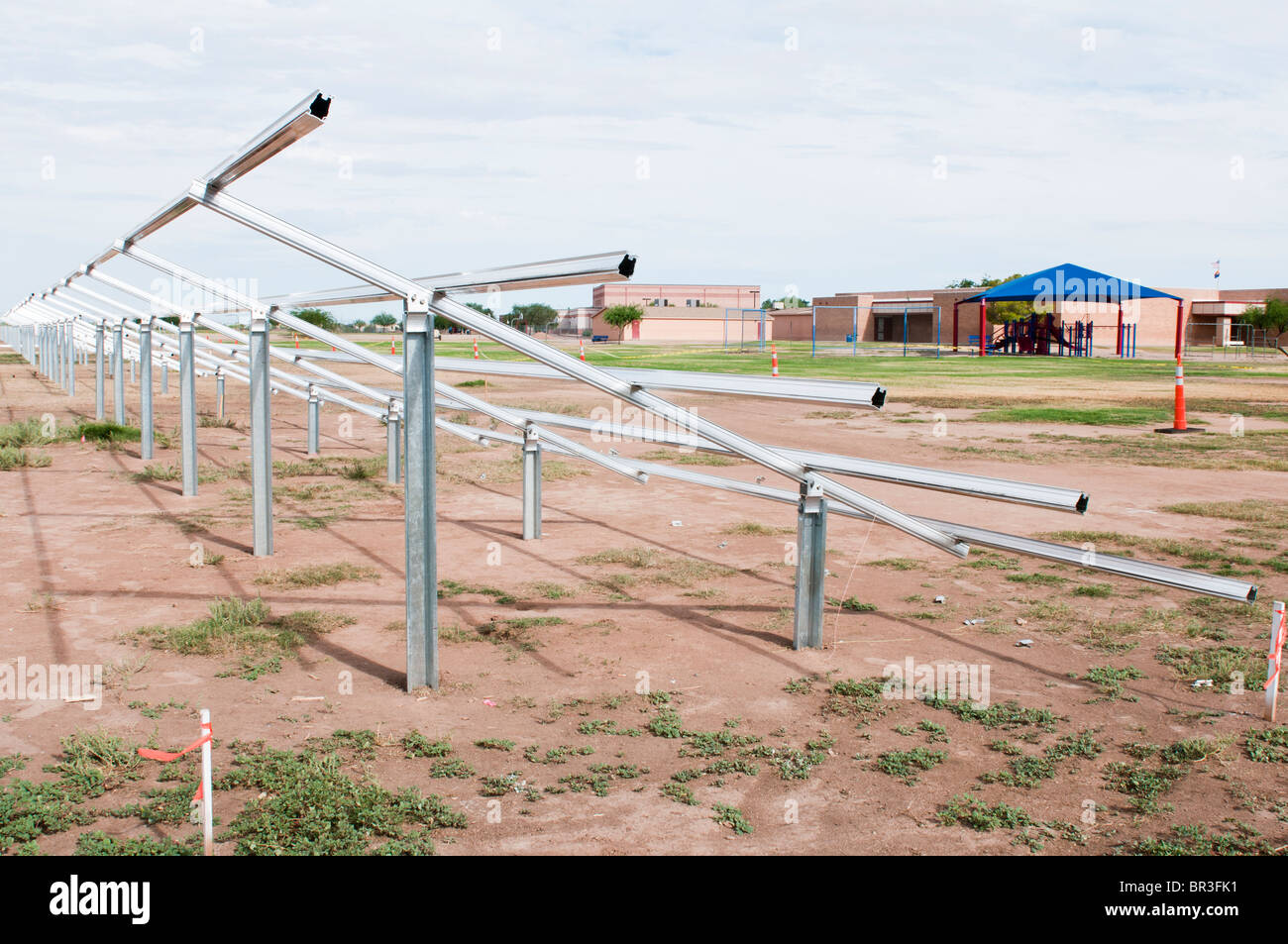 Aluminum and steel structural beams are used to construct the framework ...