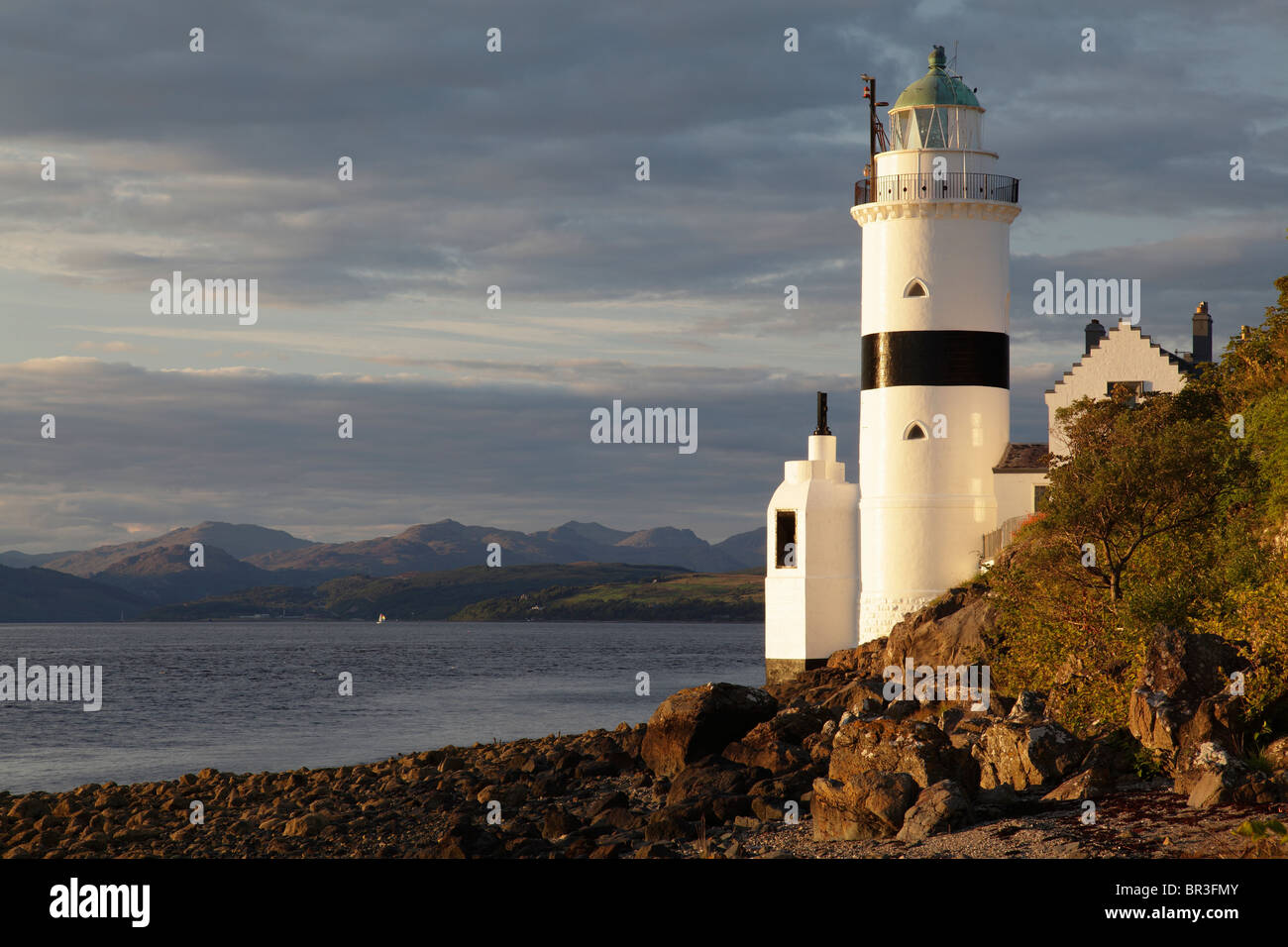Cloch Lighthouse on the Firth of Clyde near Gourock, Inverclyde ...