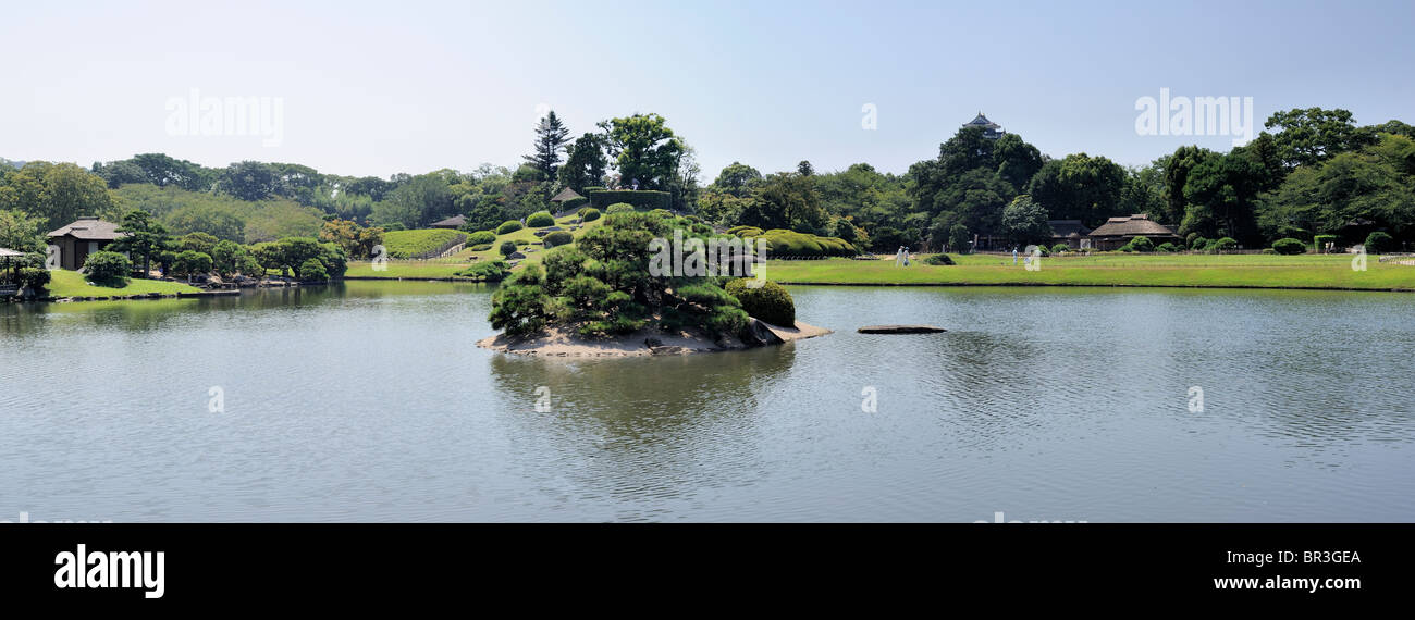 Panoramic view of Kourakuen, Okayama, Japan Stock Photo - Alamy