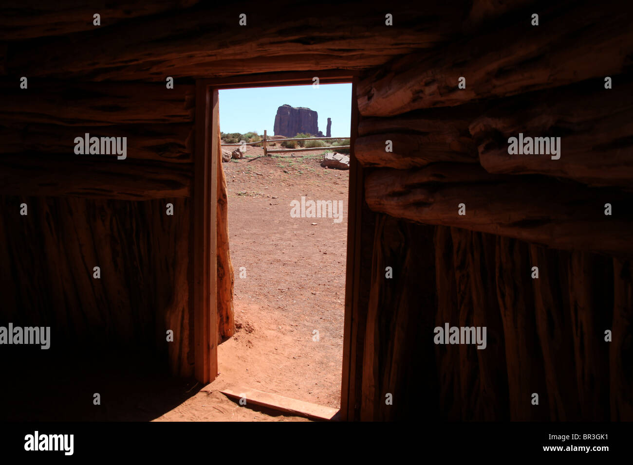 Interior of Native American Hogan in Monument Valley Navajo Tribal Park ...