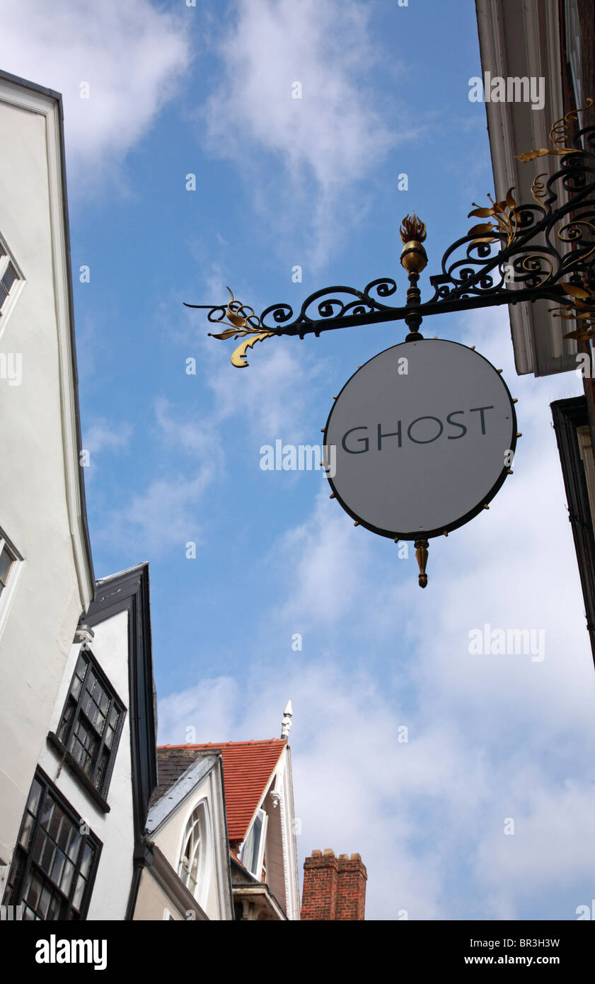 Sign of the Ghost Shop York City England UK United Kingdom EU European ...