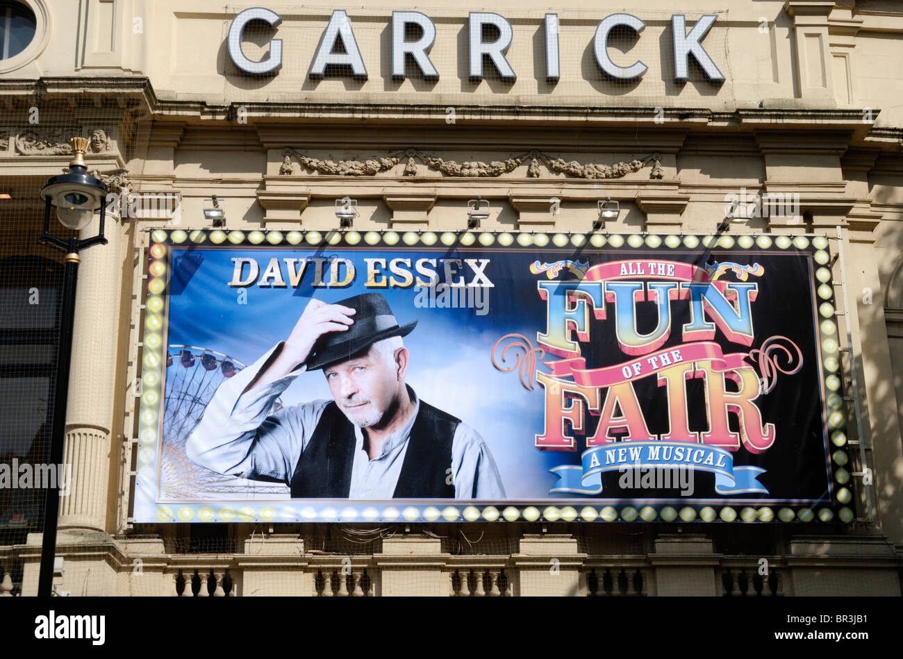 A large billboard promoting the musical 'All the Fun of the Fair ...