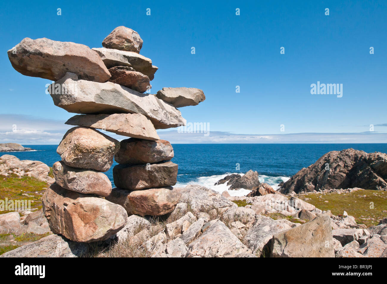 Inukshuk/Inunnguaq, Cape Bonavista, Bonavista Peninsula, Newfoundland ...