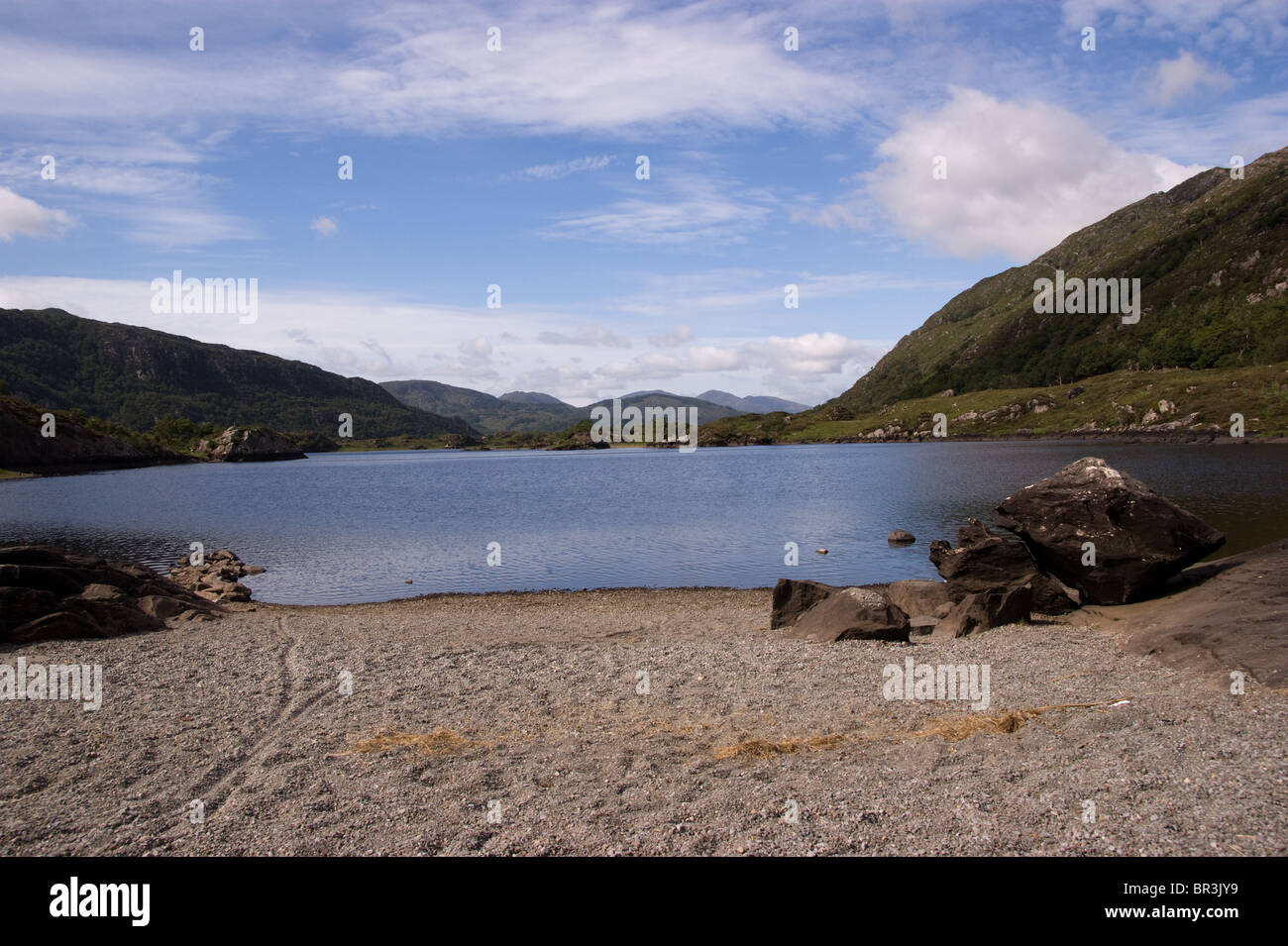 Lake and beach in killarney national park, County Kerry, Ireland Stock ...