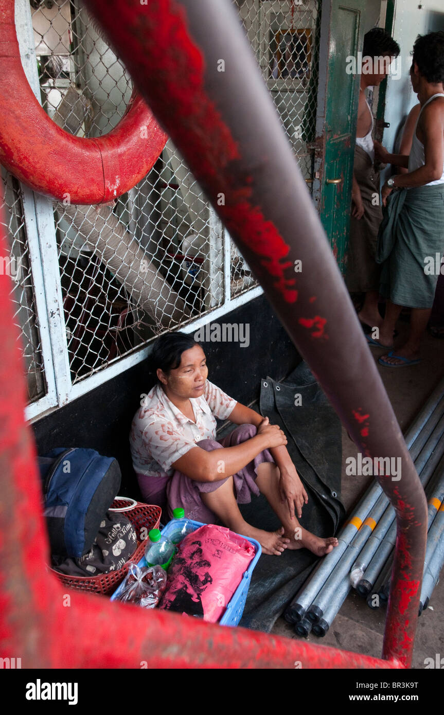 Myanmar. Burma. trip by public ferry to Labutta in the Ayeryarwadi ...