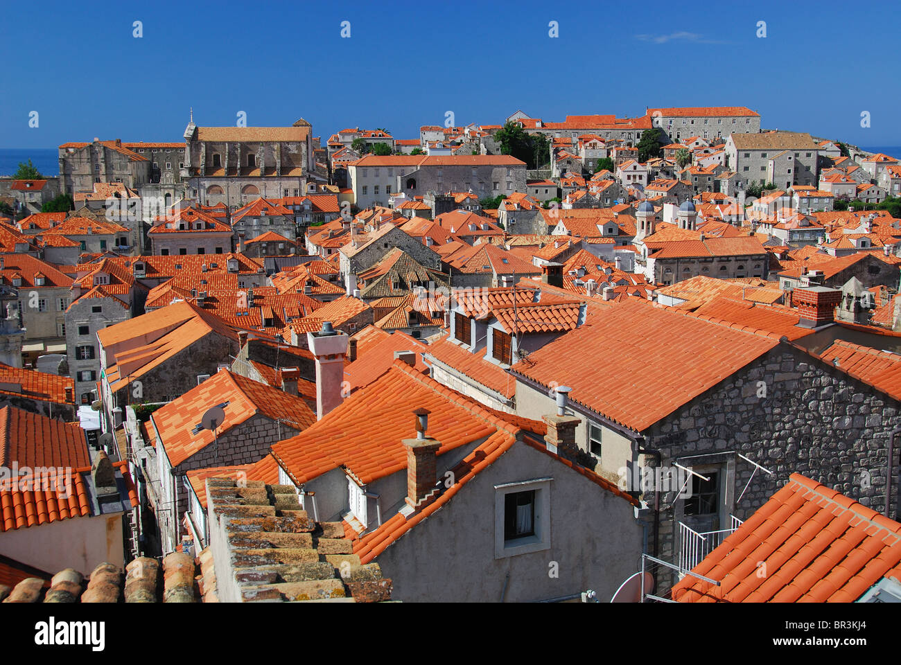 Dubrovnik Croatia old town rooftop view Stock Photo - Alamy