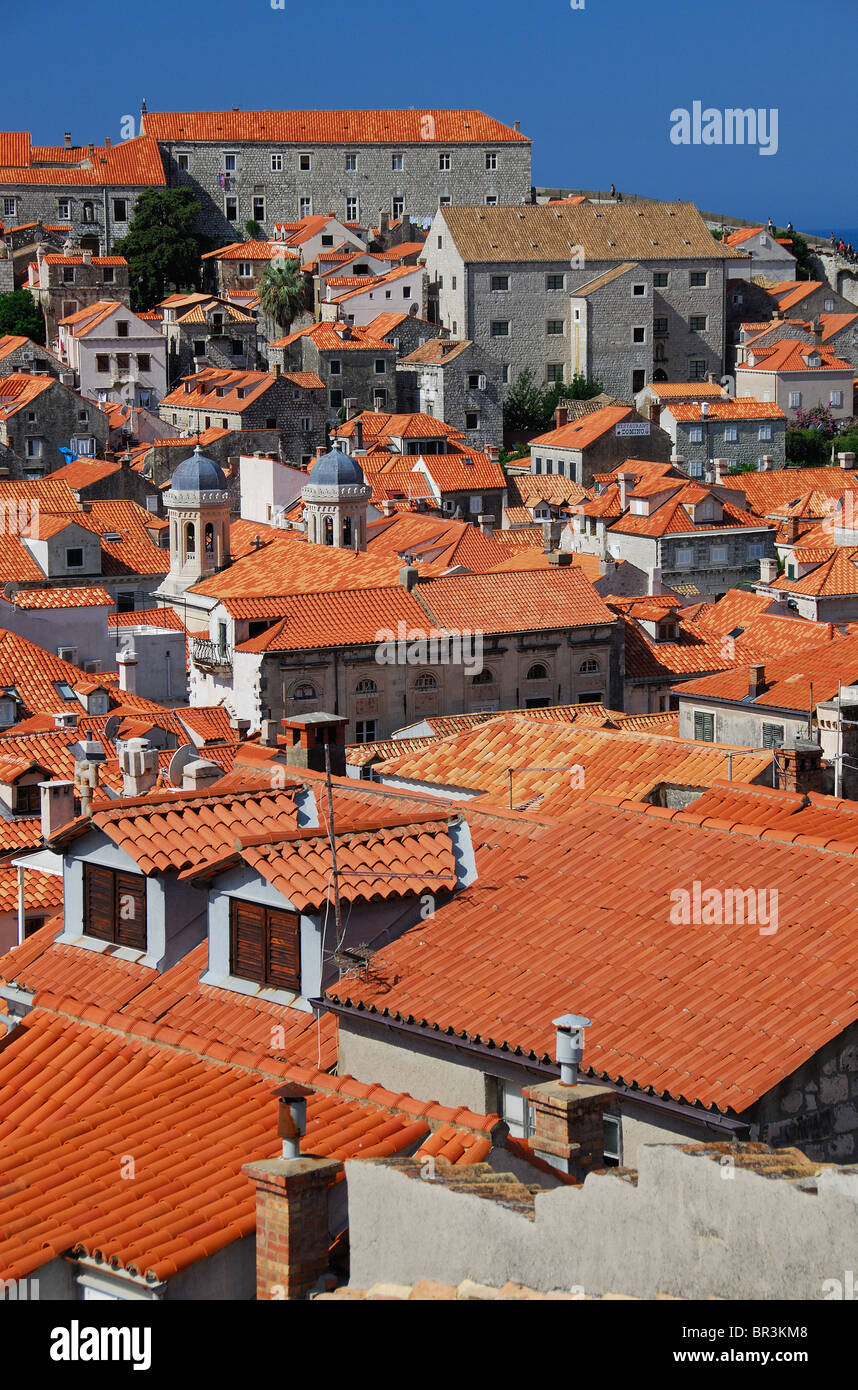 Dubrovnik Croatia old town rooftop view Stock Photo - Alamy